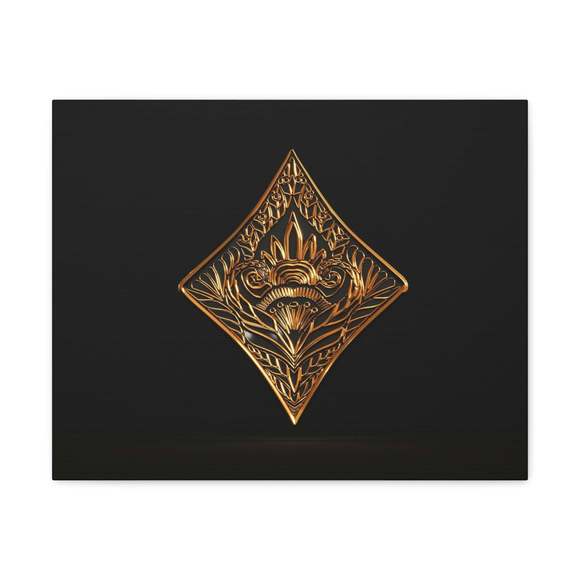 Express Your Love Gifts | Art | 3d Gold Diamonds Playing Card Canvas ...
